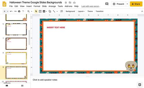 EDITABLE Templates for GOOGLE SLIDES™ | HALLOWEEN Theme by Teaching ...