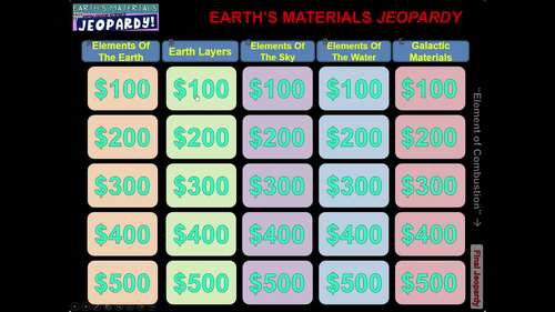 ENGINEERING "FORCES ON EARTH" - FIFTH GRADE SCIENCE JEOPARDY! handouts ...