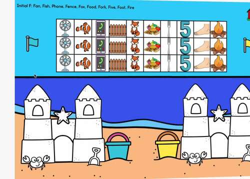 Digital Summer Articulation Sandcastle Game: F, V, K, G by Jennie's ...