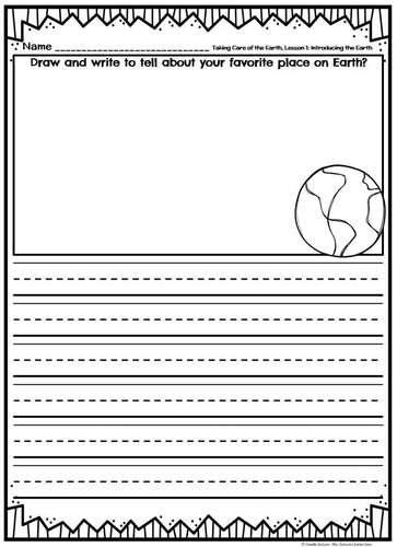 CKLA Kindergarten Knowledge 11 - Taking Care of the Earth Writing Templates