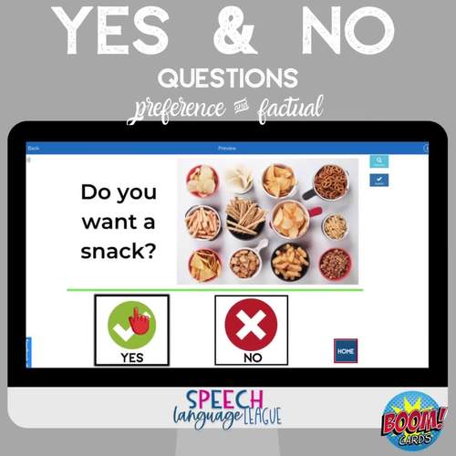 Yes No Questions | Factual | Preference | Speech Therapy | Core Words