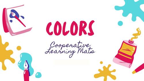 Cooperative Learning Mats (Colors) Groups of 3,4,5 *Art* by Cynosure