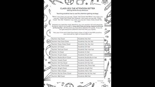 Class-Yes: Attention Grabber/Getter - Classroom Management Whole Brain Teaching