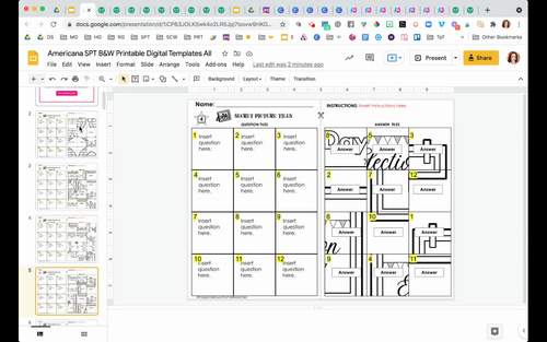 American USA Secret Mystery Picture Tile Templates | Digital + Printable