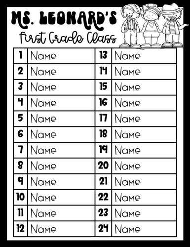 Editable Roster List by Kayla Leonard | TPT