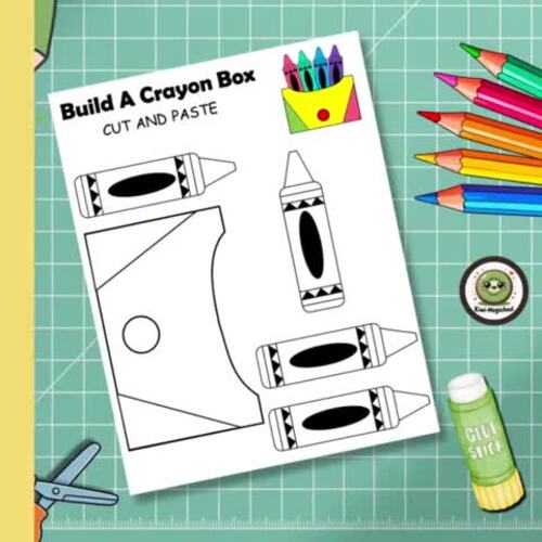Crayon Box Craft Activity | Cut & Glue Fine Motor Lesson (Back to ...