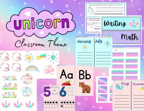 Unicorn Classroom Decor! by Dollar Dreams | TPT