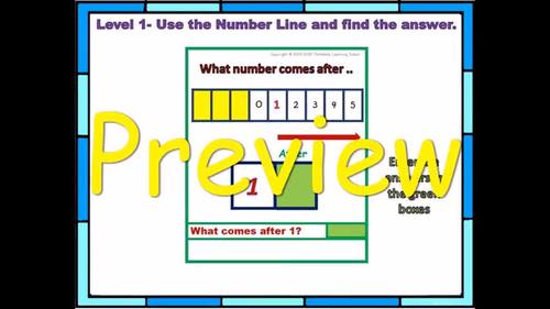 Numbers 1 to 20- What comes AFTER - with Number Line Tool. GOOGLESLIDES