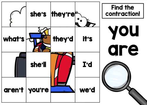 Contractions Mystery Pictures Grammar Boom Cards by Bright Minds Engaged