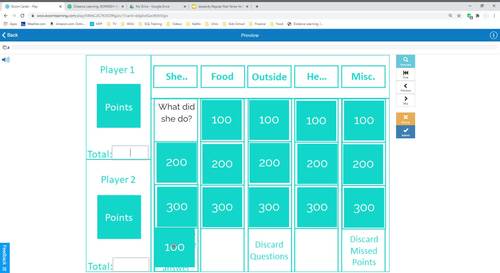 Game Show: Regular Past Tense Verbs Boom Learning by The Speech Enthusiast