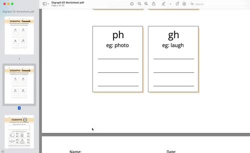 Digraph Consonants & Vowels Worksheets | Science of Reading | No Prep ...