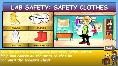 Lab Safety Clothes Unit Bundle: Presentation|Drag & Drop|Puzzles|Worksheets