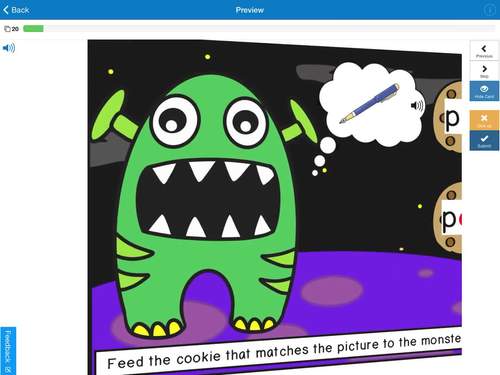 Short E Sort CVC Words BOOM CARDS Feed the Monster by Step by Step Literacy