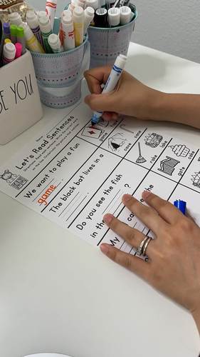 Long Vowel Silent E Worksheets : No Prep Decodable Sentences with Sneaky E