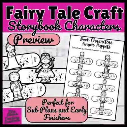 Cinderella Book Character Finger Puppet Craft | Fairy Tale Drama Center ...