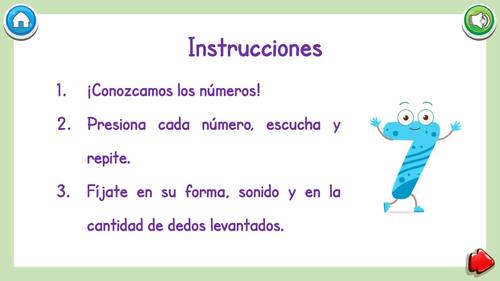 PowerPoint Interactivo Números 6 al 10 | Numbers 6 - 10 in Spanish