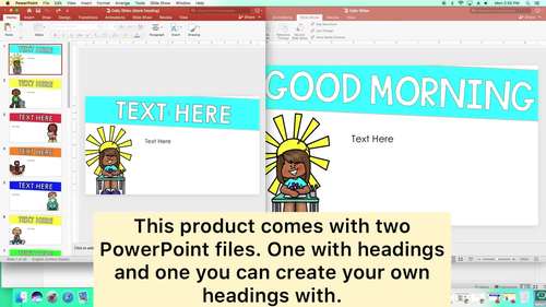 Editable Daily Schedule PowerPoint Templates by Coloring Sunshine