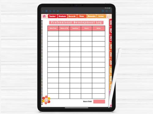 Digital Teacher Planner | 2022-2023 Retro Planner | for iPad with Goodnotes
