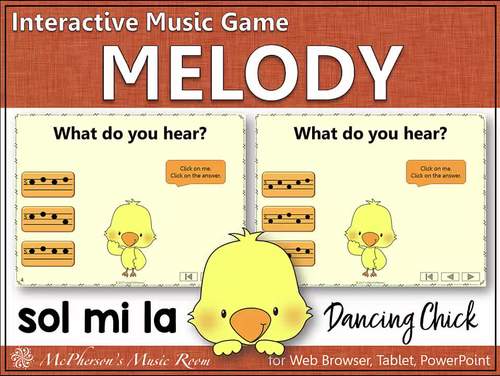 Spring Music | Solfege Sol Mi La Interactive Melody Game {Dancing Chick}