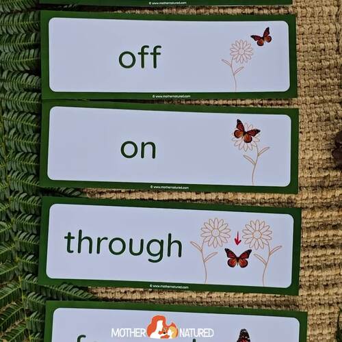 Positional Word Wall | Nature Positional Words | Nature Word Wall ...
