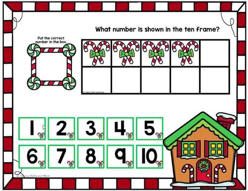 #BFTPTDEALS Christmas Digital Subitizing Ten Frames 1-10 | Google Slides