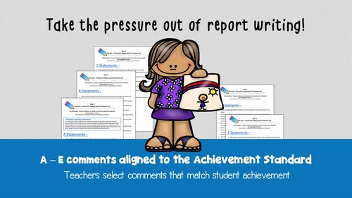 Australian Curriculum Year 2 Visual Arts Report Card Comments by ...