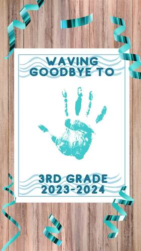 Summer End of School Handprint and Footprint Templates Memory Keepsake