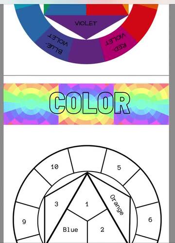 Printable Element of Art Color Worksheets by Natalie Smith Art | TPT
