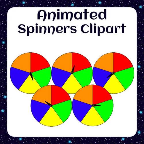Animated GIF Customizable Spinners Clipart – 5 Colours | TpT