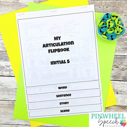 S and S Blends Articulation Flip Books Speech Therapy Articulation Activity