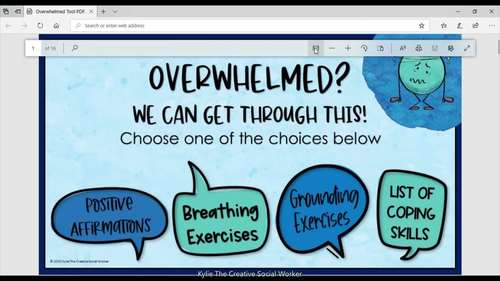 Coping Digital and Printable Tools For Counseling - Distance Learning