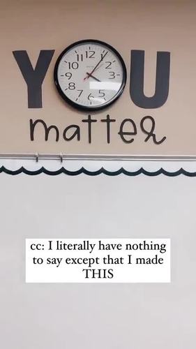 You Matter Clock | Classroom Decor by Aimee's Edventures | TPT