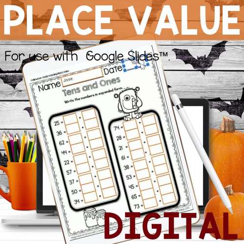Halloween Math Activities | Place Value Worksheets | First Grade Math 1 ...