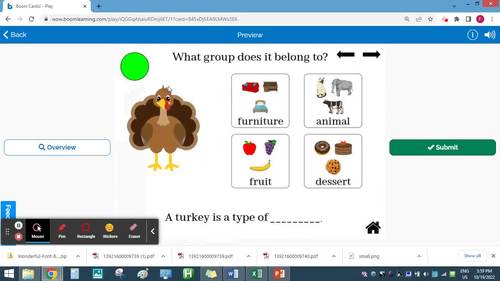 Describe it! Thanksgiving BOOM Card™ by SC Speechie | TpT