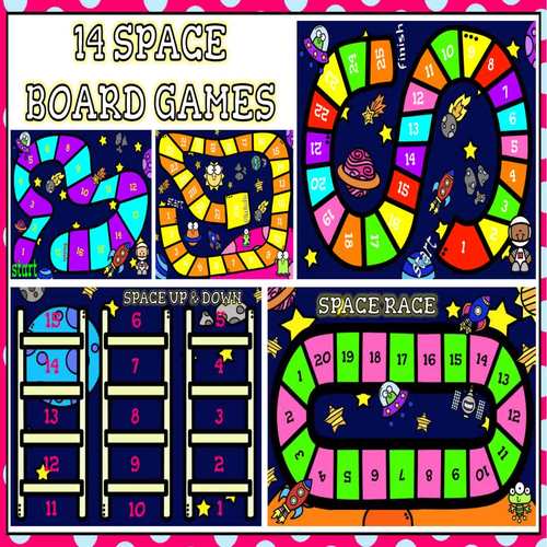 Space Board Games Non-Editable Version by My New Learning | TpT