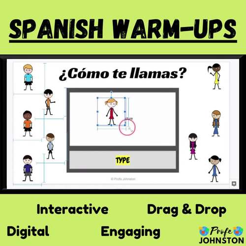 GROWING BUNDLE Spanish Interactive & Digital Warm-ups, Bell Ringers