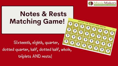BUNDLE of Music Matching Games for Google Slides & Printable Black/White!