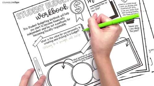 High School Student Budgeting Workbook and Spreadsheet by Counselor Clique