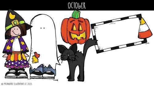 October clip art Halloween clip art Witch clip art Mini by Melonheadz ...