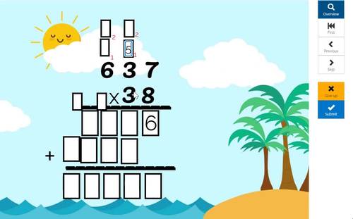 Step by step multiplying and Dividing Boom card by SG Math Guru | TpT