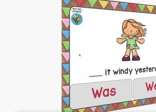 Subject Verb Agreement WAS WERE Boom Cards by Busy Bee Studio | TPT