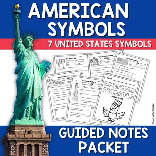American Symbols Packet Guided Notes | No Prep Notebook United States ...