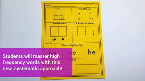 High Frequency Word Worksheets & Games BUNDLE | Dolch Primer Words