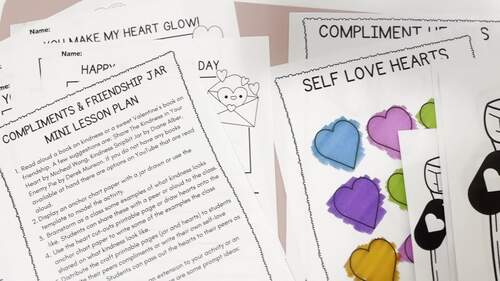 Self-Love & Friendship Valentine's Day Writing & Craft | February Activity