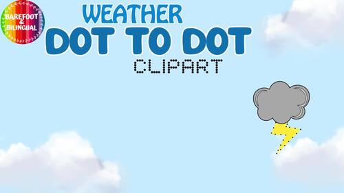 Weather Dot to Dot Clipart | Science Clipart for Dot to Dot Activities