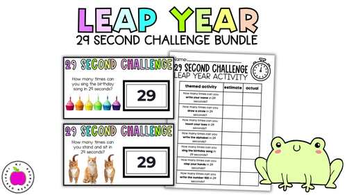 Leap Year 2024 | Leap Day Activity | 29 Second Challenge Bundle | TPT