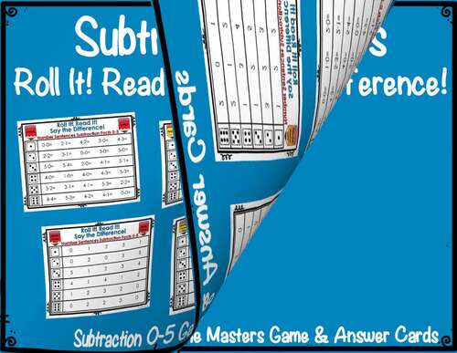 Subtraction Facts 0-10 Practice: Roll It! Read It! Say the Difference