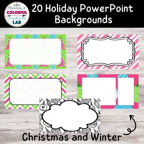 20 Christmas and Winter PowerPoint Backgrounds by Milena Colorful ...