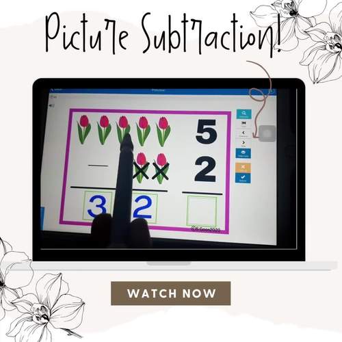 Simple Picture Subtraction to 10 Boom Cards for Distance Learning