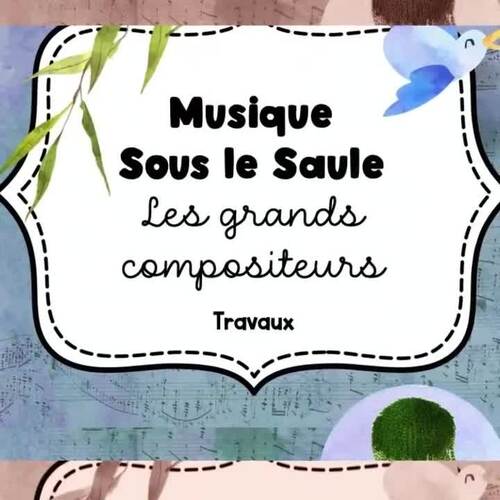 Music primary-junior FRENCH Composers - Worksheets by Sous le Saule